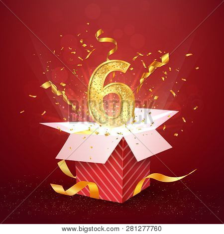 6 Th Year Number Vector & Photo (Free Trial) | Bigstock