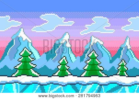 Pixel Art Winter Vector & Photo (Free Trial) | Bigstock