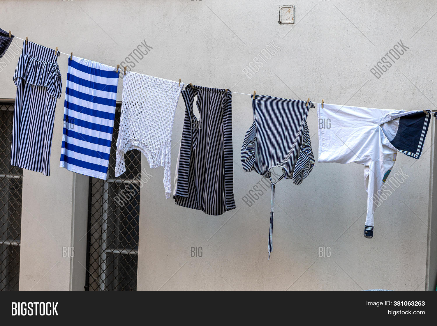 Laundry Dries On Rope Image & Photo (Free Trial) | Bigstock