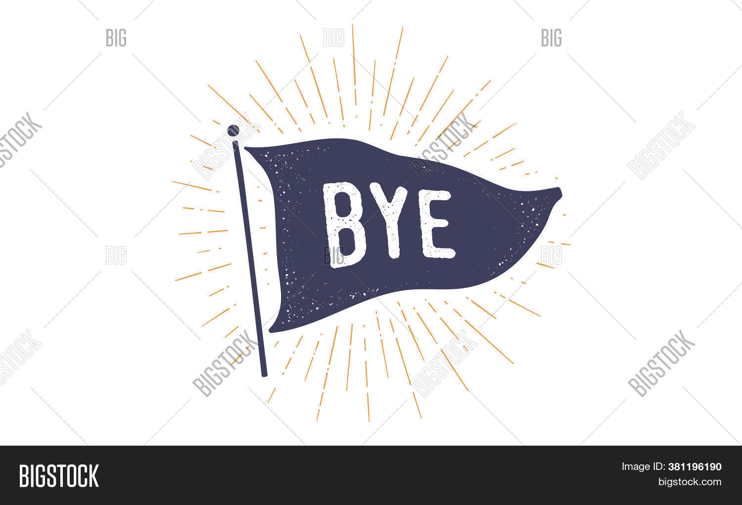 Bye. Flag Grahpic. Old Image & Photo (Free Trial) | Bigstock