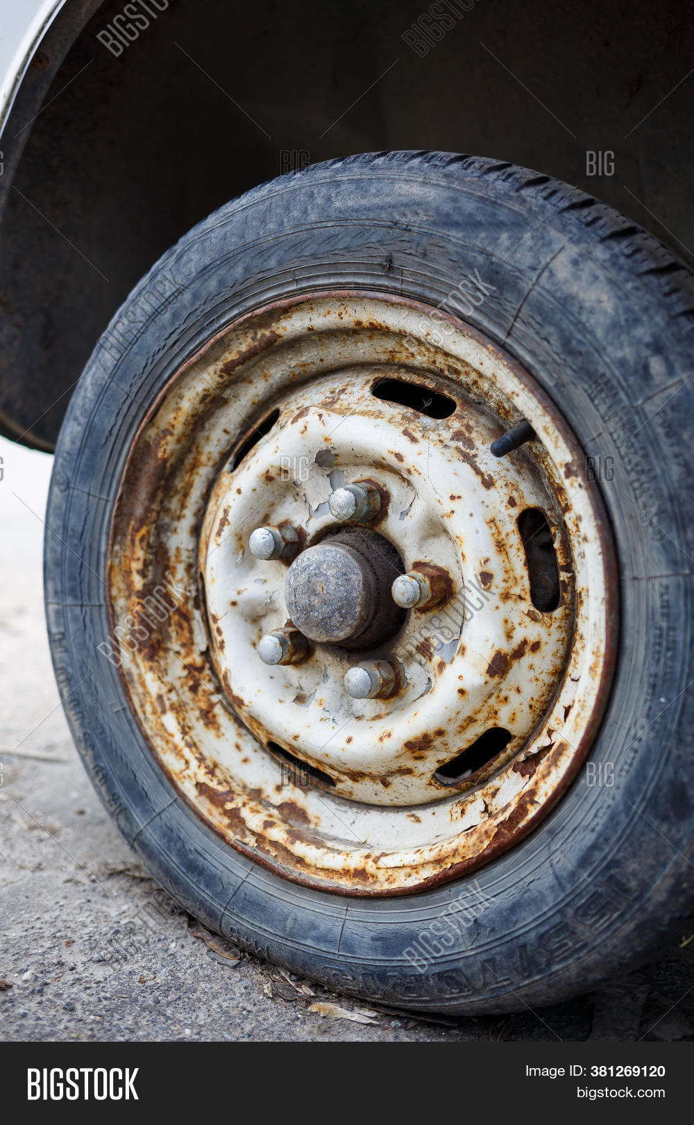 Rusty Wheel Tire Car. Image & Photo (Free Trial) | Bigstock