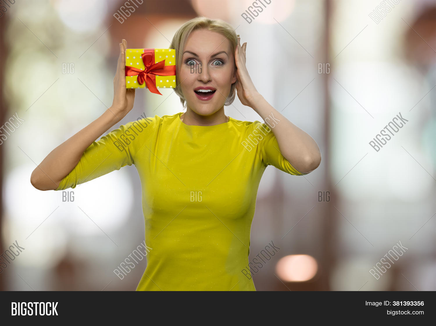 Excited Woman Gift Box Image & Photo (Free Trial) | Bigstock