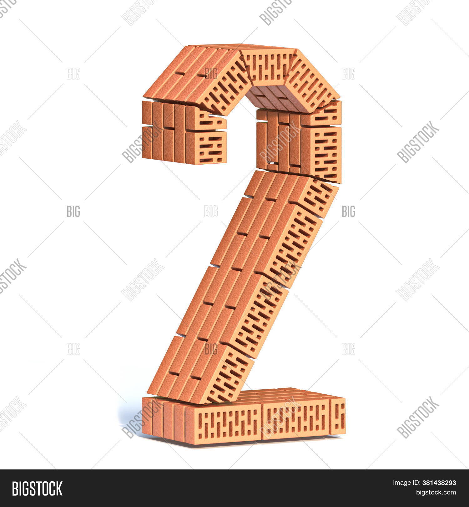 Brick Wall Font Number Image & Photo (Free Trial) | Bigstock