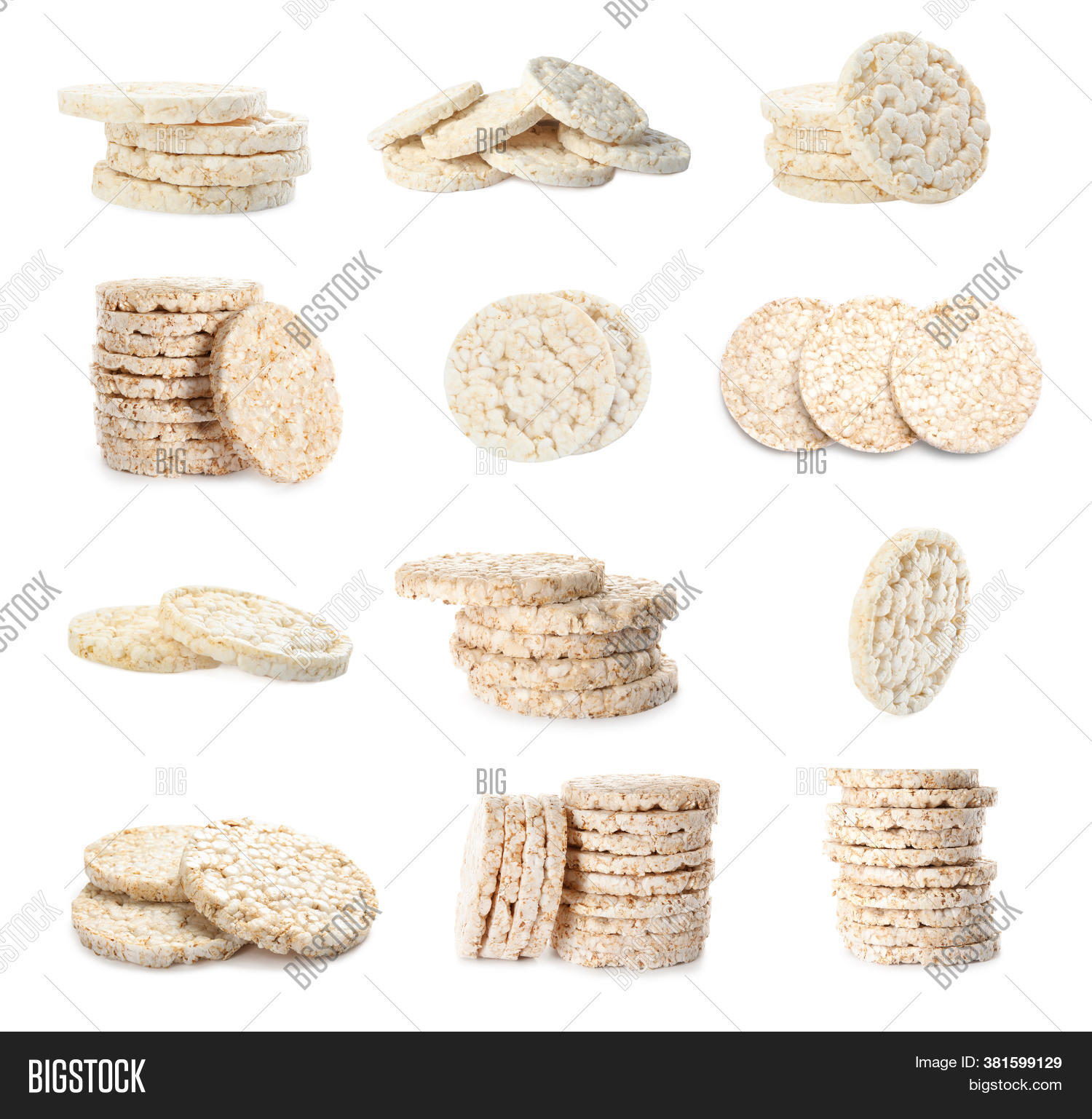 Set Puffed Corn Cakes Image & Photo (Free Trial) | Bigstock