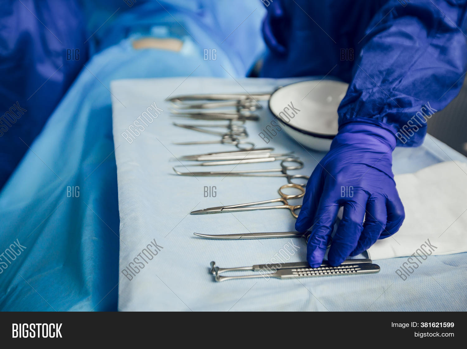 Hand Blue Glove Lays Image & Photo (Free Trial) | Bigstock