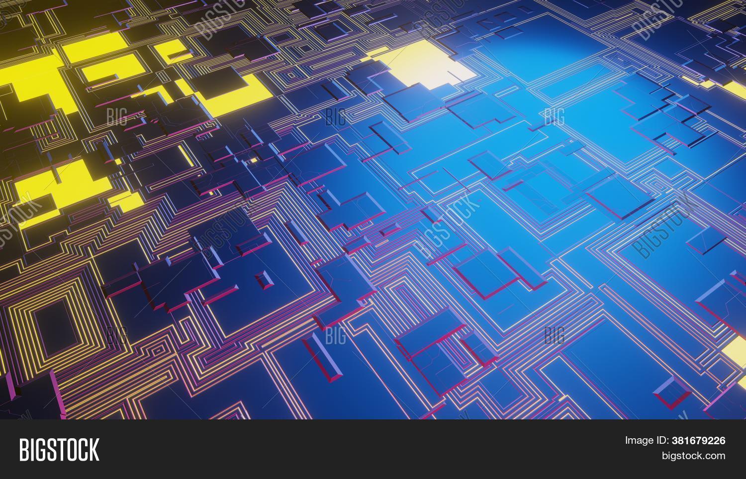 Modern Tech Pattern. Image & Photo (Free Trial) | Bigstock