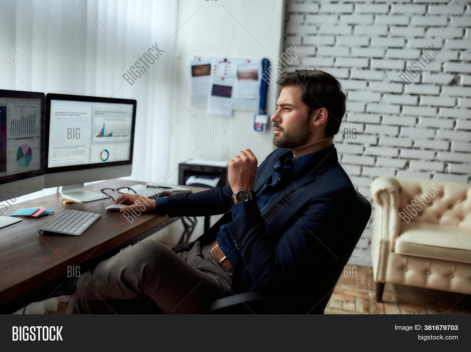 Work. Side View Young Image & Photo (Free Trial) | Bigstock