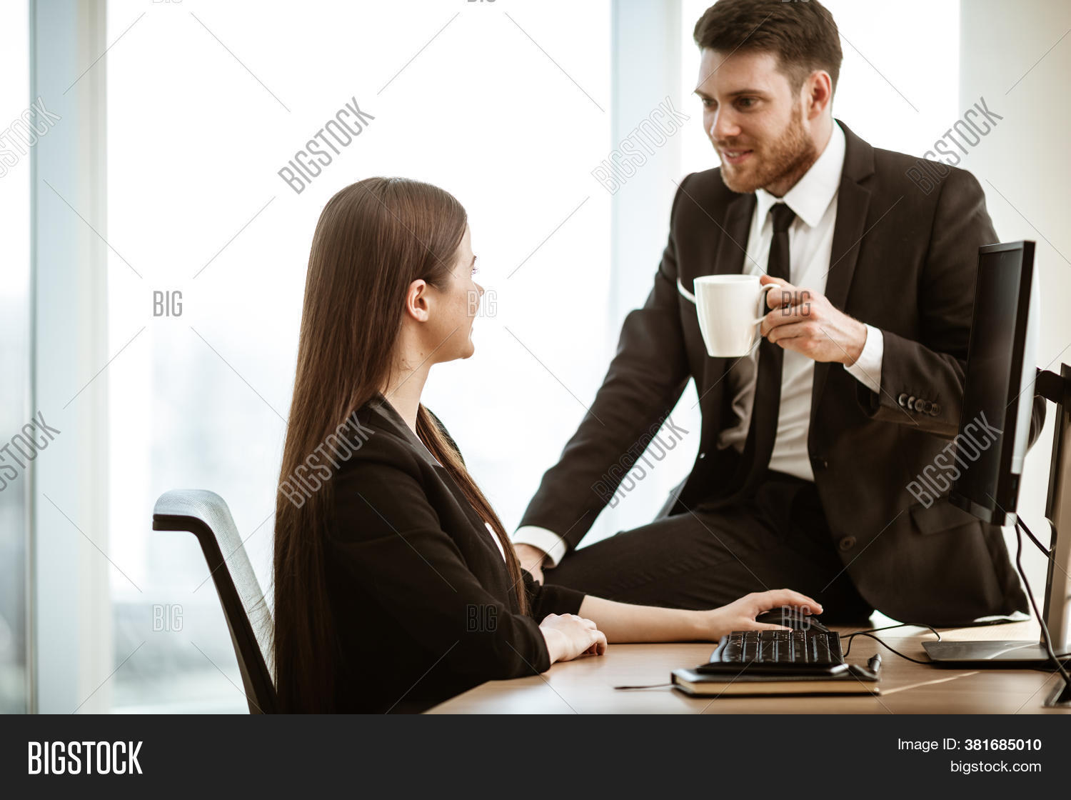 Flirt Relations Work. Image & Photo (Free Trial) | Bigstock