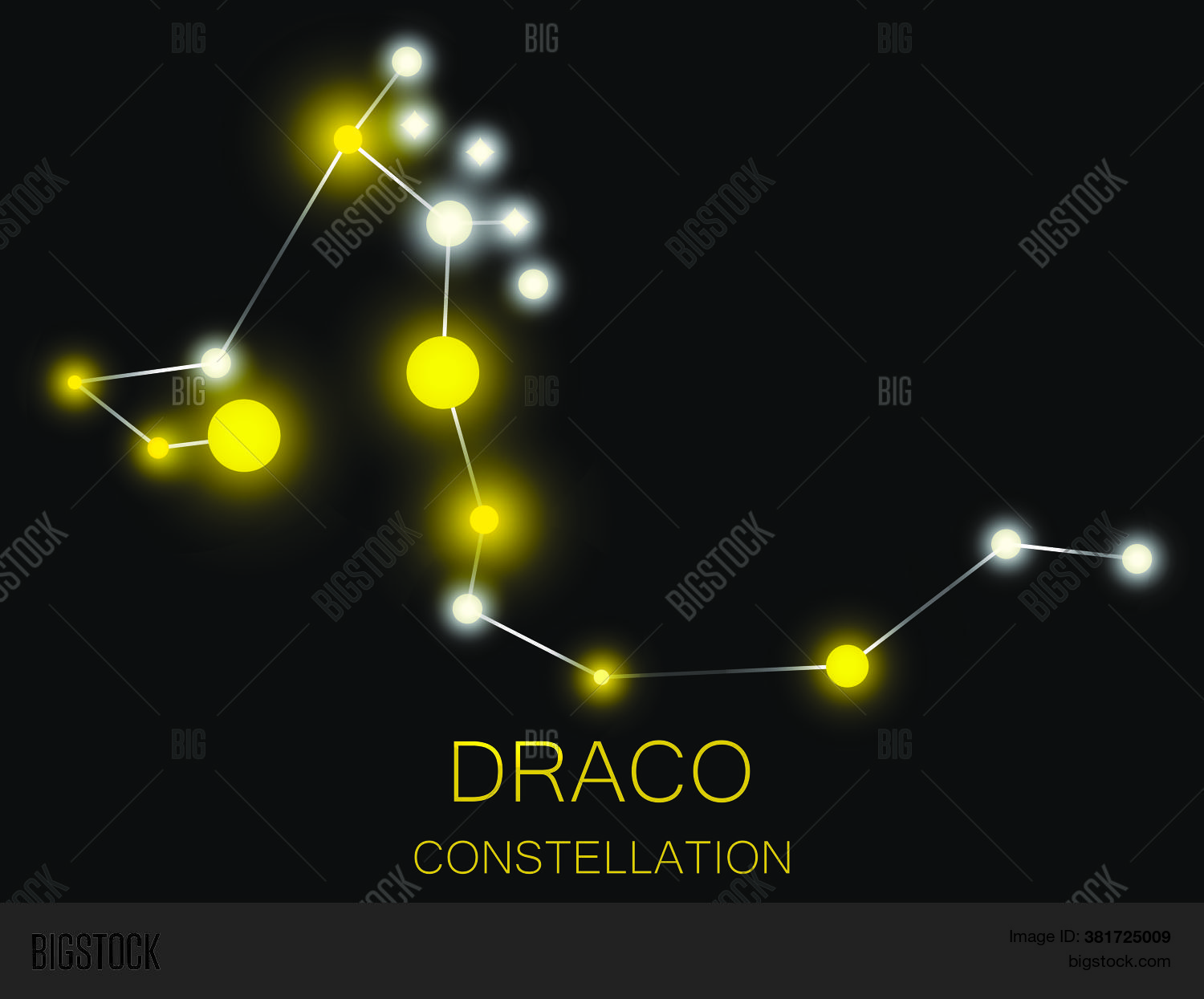 Draco Constellation. Vector & Photo (Free Trial) | Bigstock