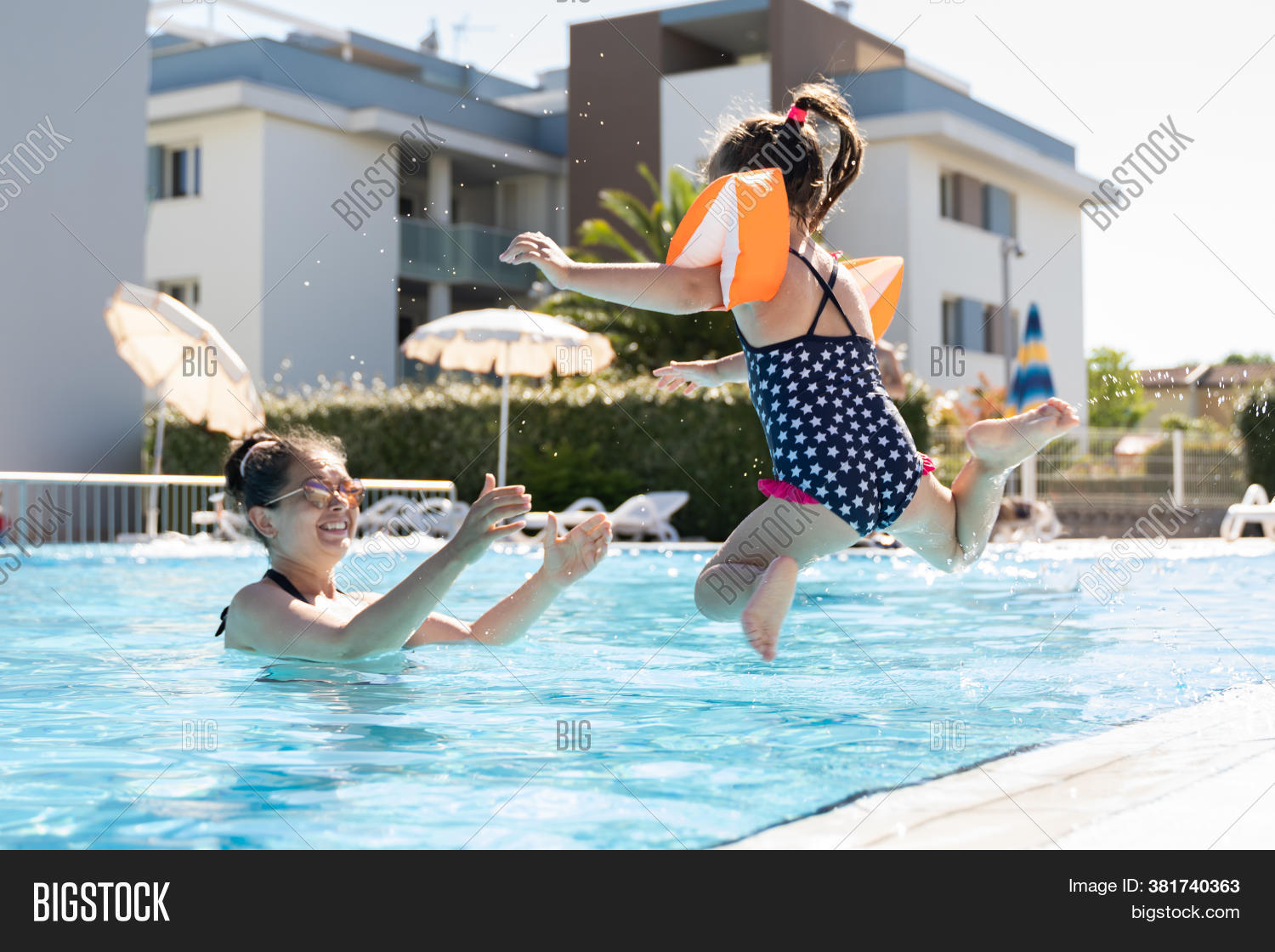 Child Jumping Swimming Image & Photo (Free Trial) | Bigstock