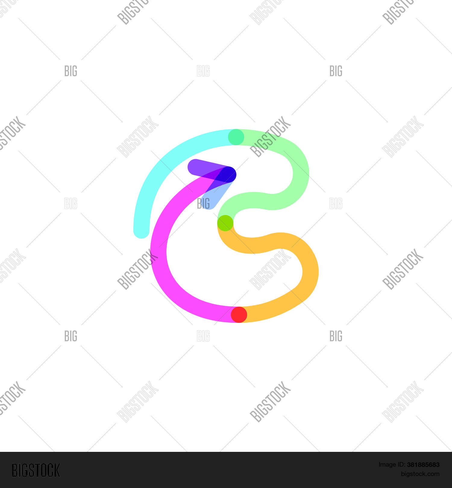 C Letter Line Logo Vector & Photo (Free Trial) | Bigstock