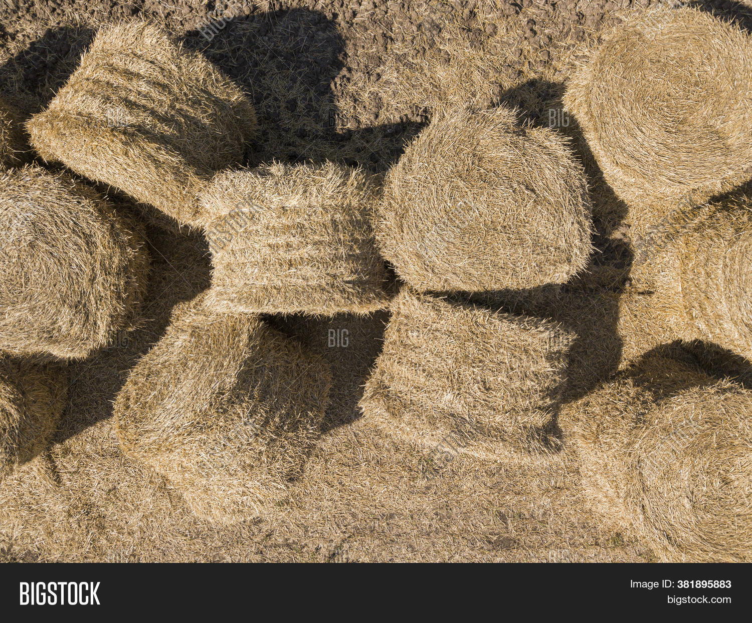 Aerial View Hay Bales Image & Photo (Free Trial) | Bigstock