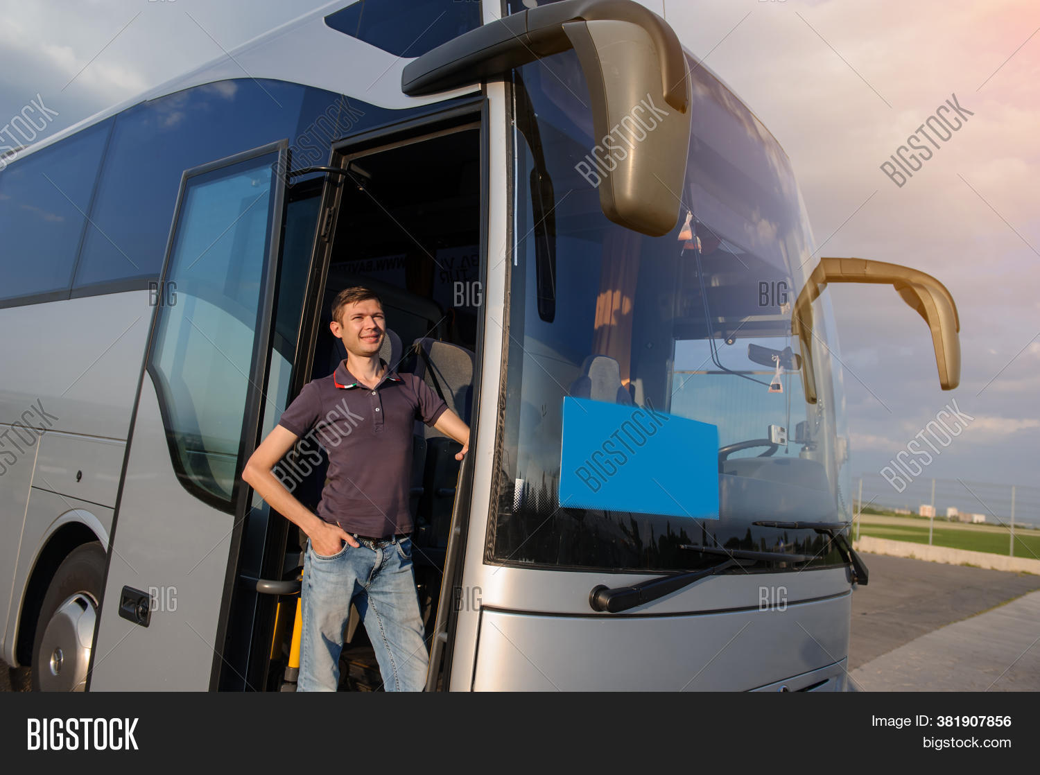 Driver Staying Front Image & Photo (Free Trial) | Bigstock