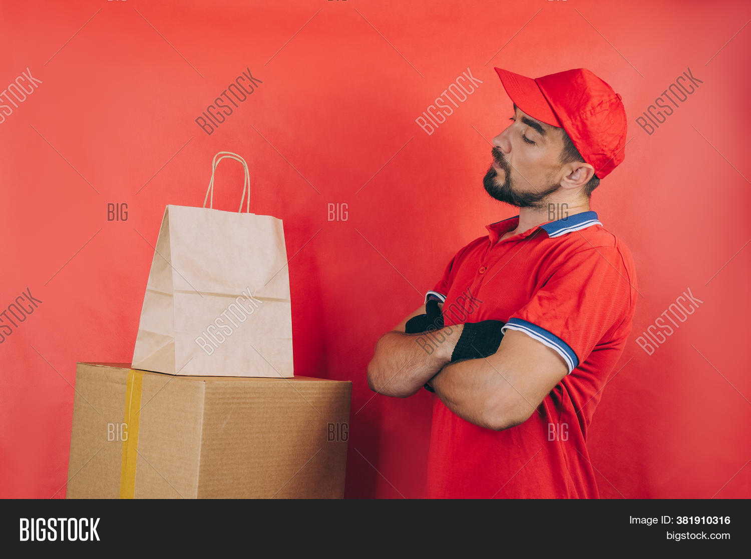 Guy Cardboard Box His Image & Photo (Free Trial) | Bigstock