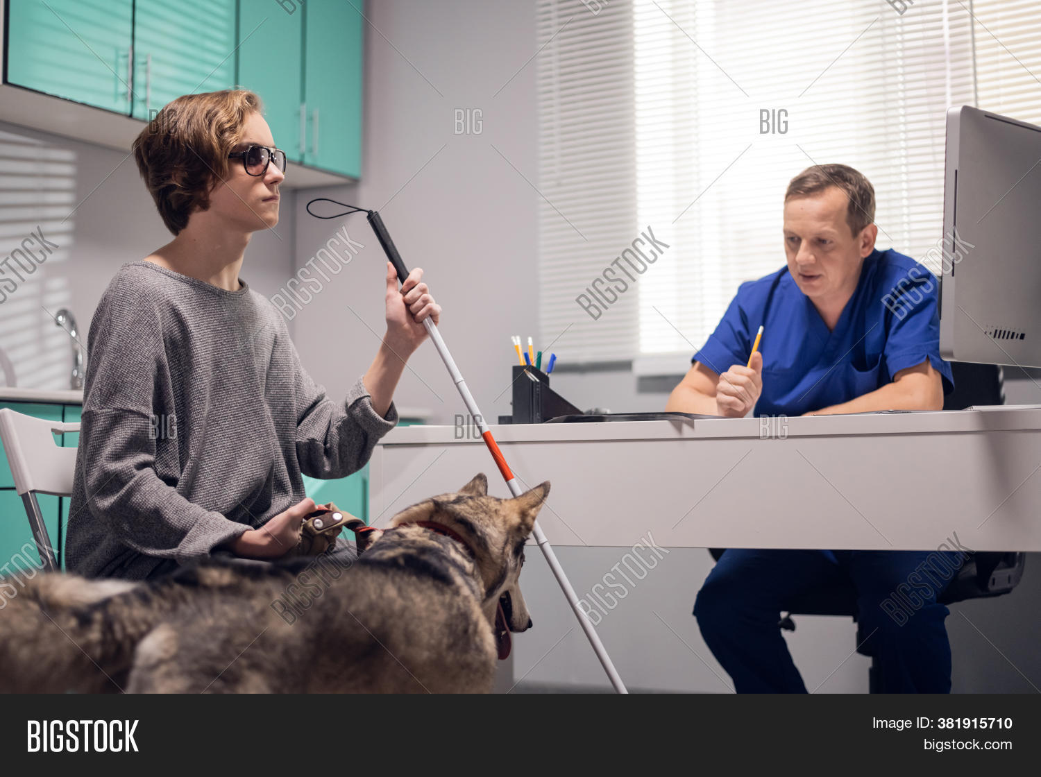 Blind Person Guide Dog Image & Photo (Free Trial) | Bigstock