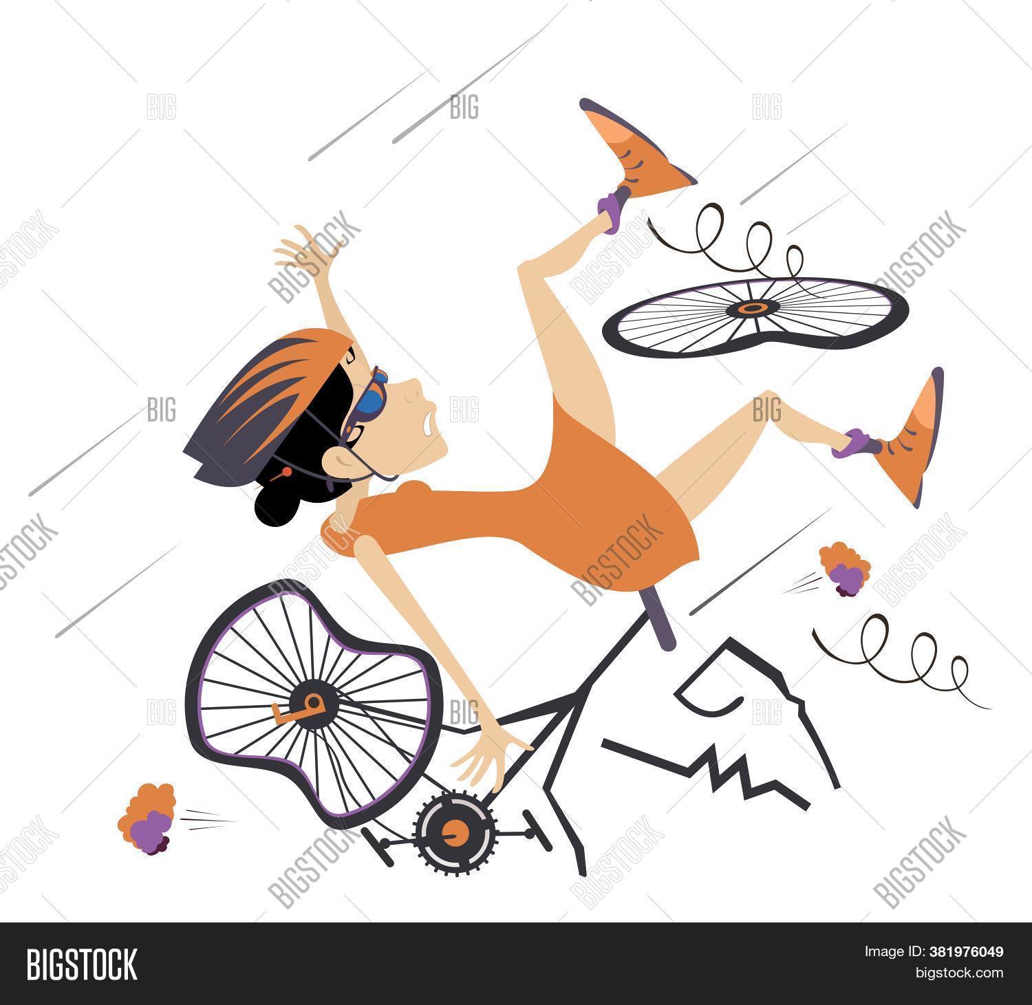 Cyclist Falling Down Image & Photo (Free Trial) | Bigstock