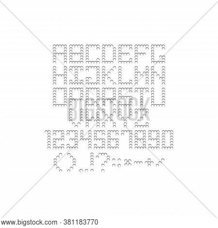 Pixel Font Perforated Vector & Photo (Free Trial) | Bigstock