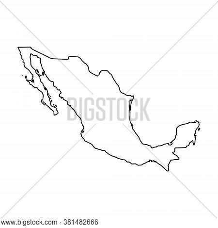 Blank Mexico Map With State Borders