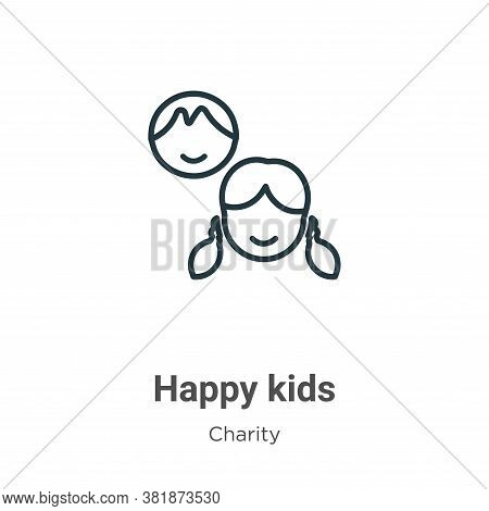 Happy Kids Icon Vector & Photo (Free Trial) | Bigstock