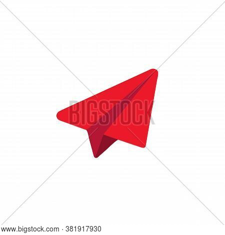 Red Paper Plane Icon Vector & Photo (Free Trial) | Bigstock