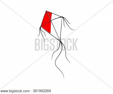 Red White Kite On Vector & Photo (Free Trial) | Bigstock