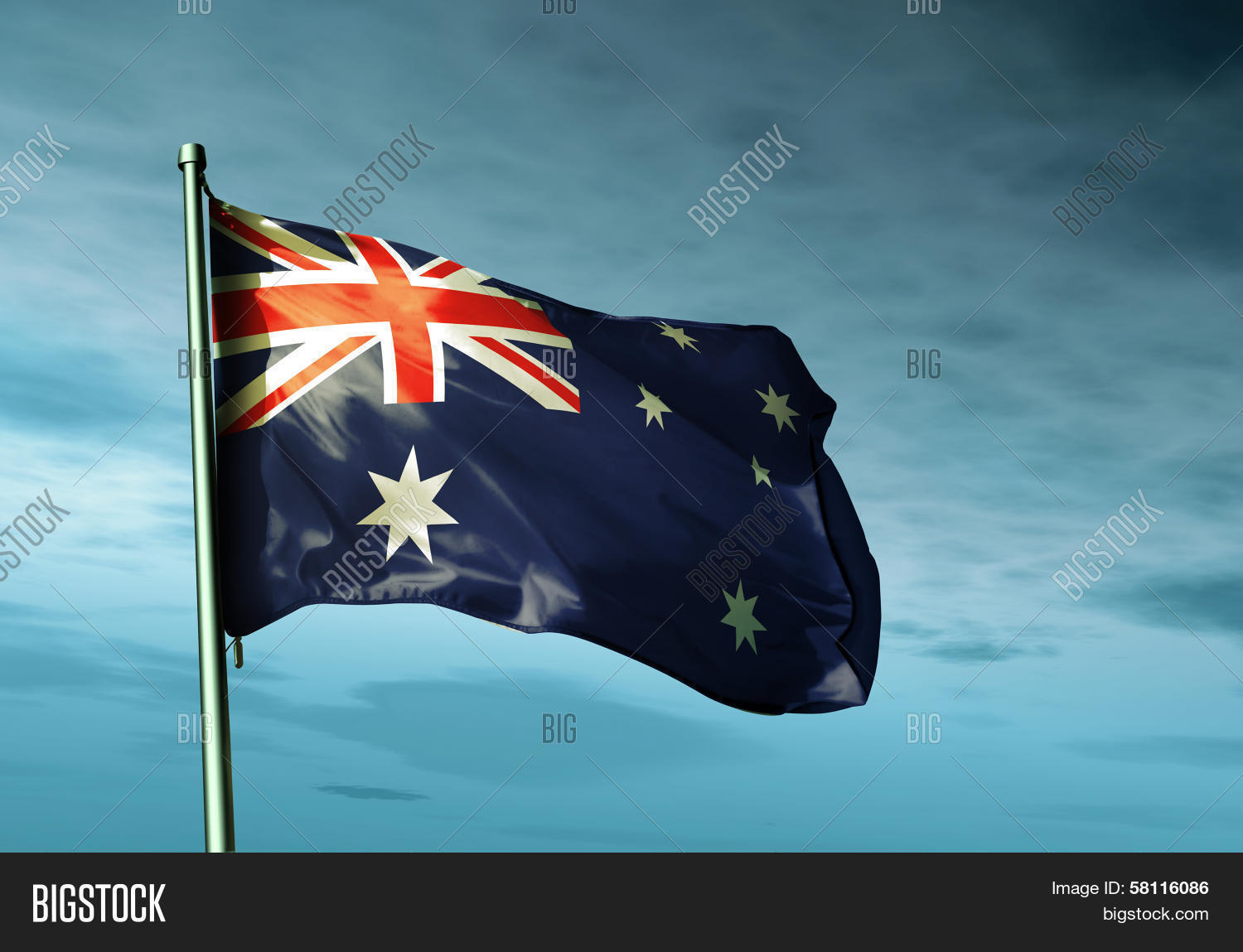 Australia Flag Waving Image & Photo (Free Trial) | Bigstock