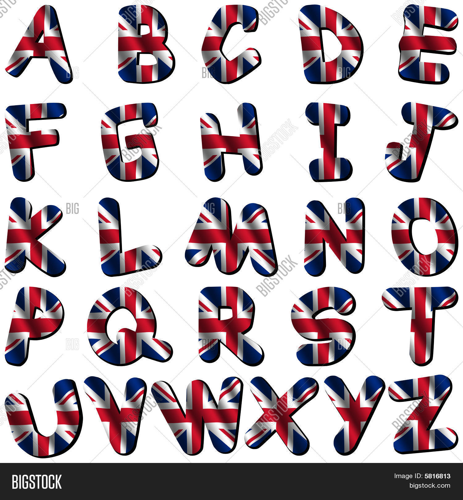 British Flag Font Image & Photo (Free Trial) | Bigstock