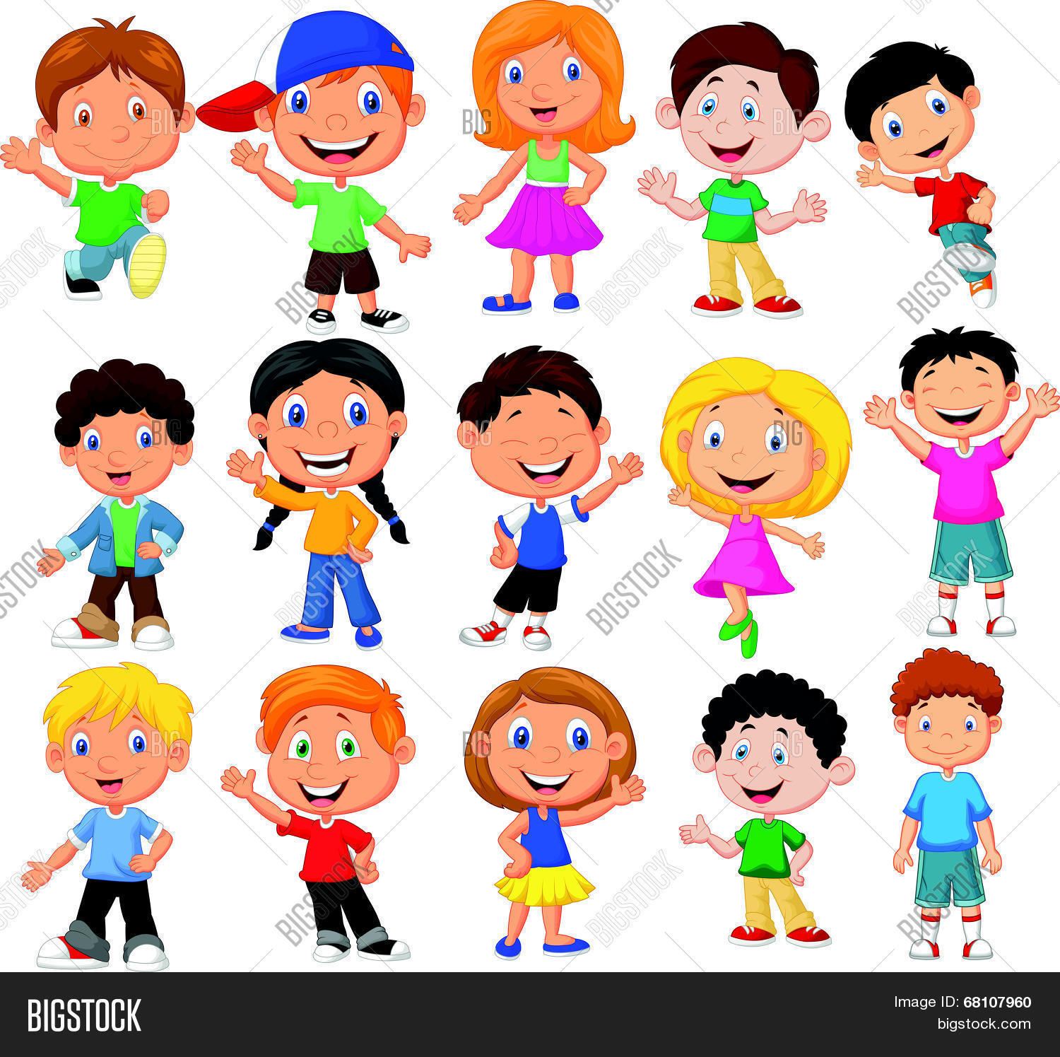 Happy Kid Cartoon Vector & Photo (Free Trial) | Bigstock