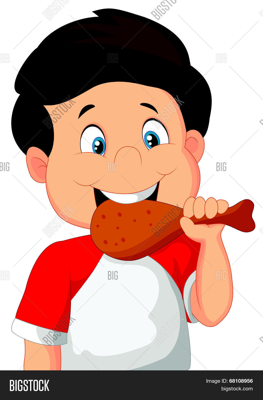 Cartoon Boy Eating Vector & Photo (Free Trial) | Bigstock