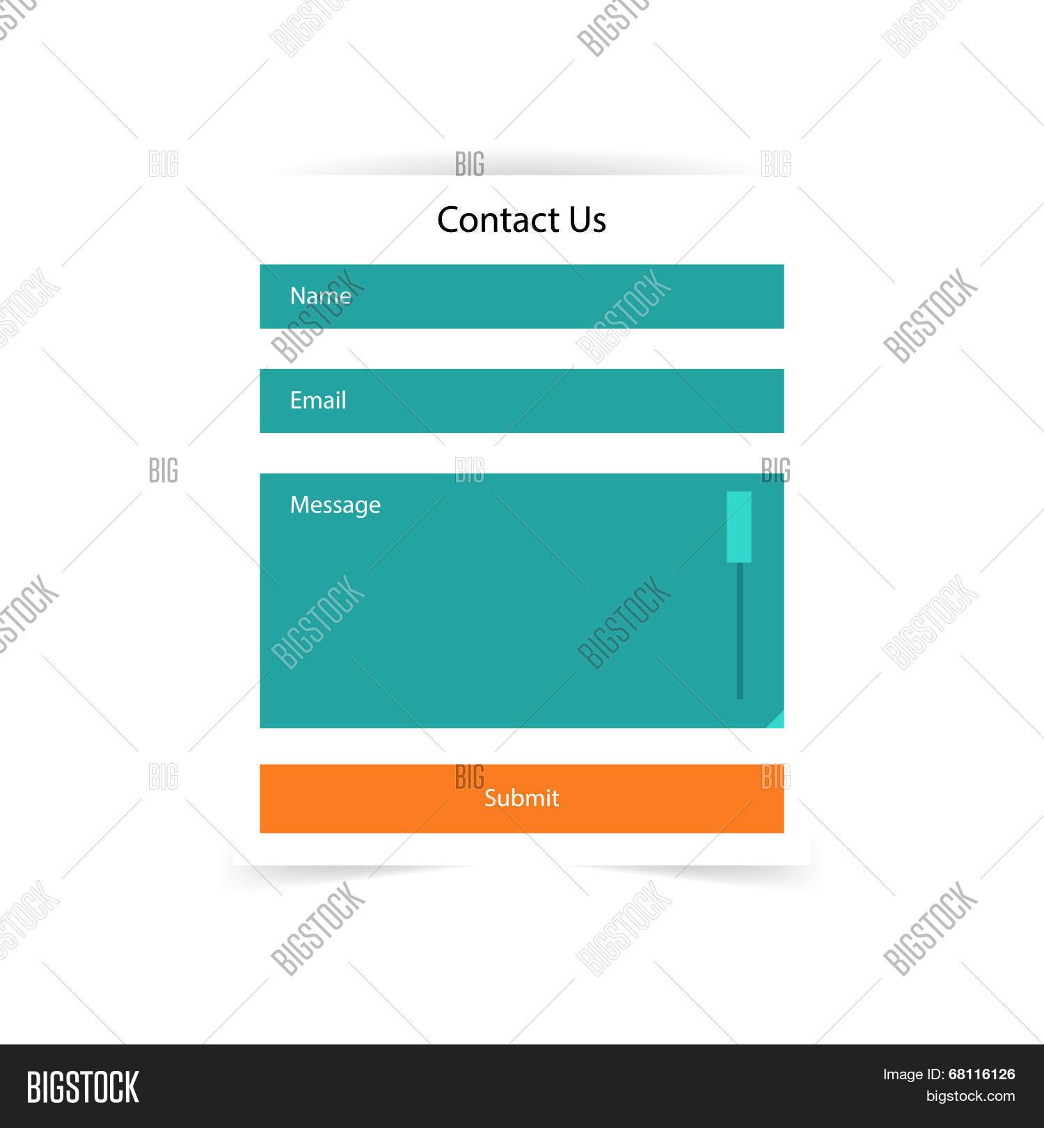 Simple Contact Us Vector & Photo (Free Trial) | Bigstock