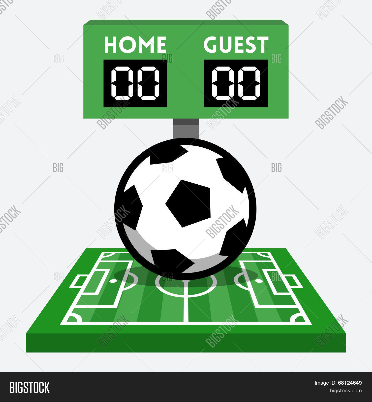 Vector Soccer Field Vector & Photo (Free Trial) | Bigstock