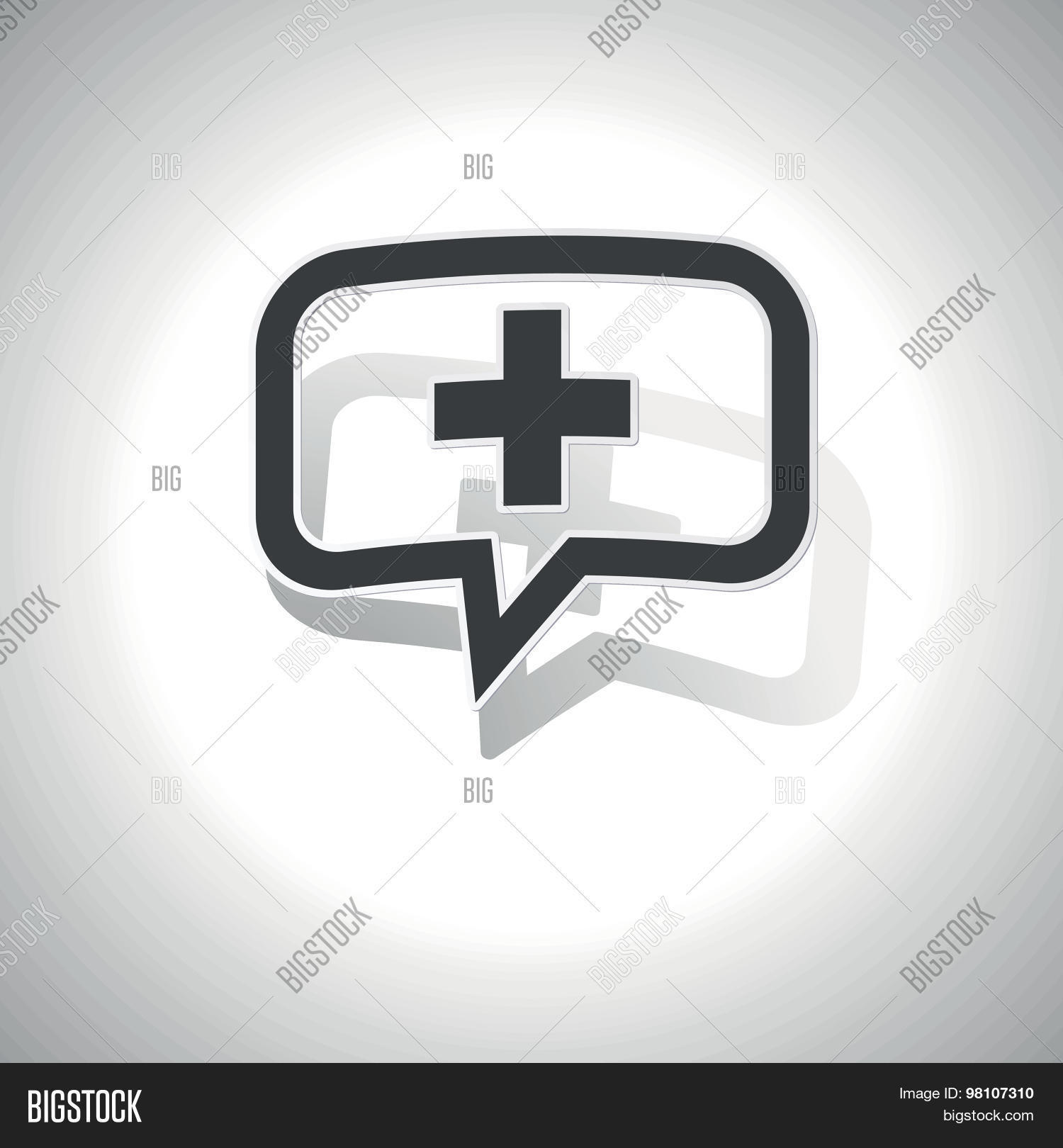 Curved Plus Message Vector & Photo (Free Trial) | Bigstock
