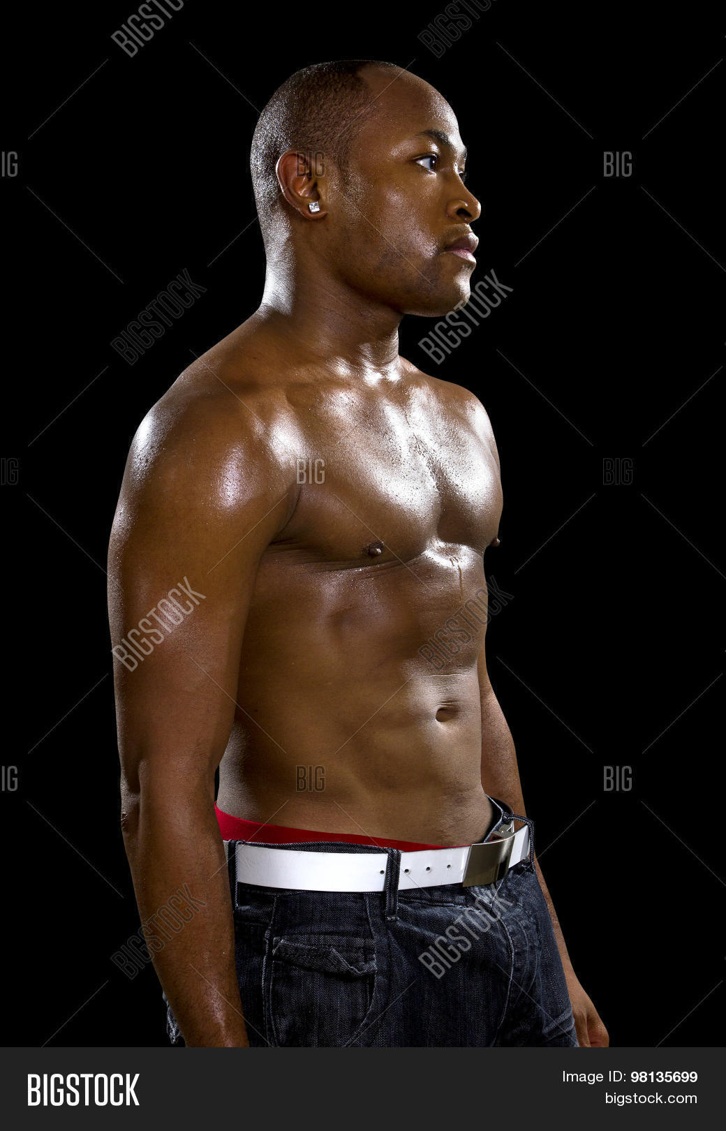 Muscular Black Man On Image & Photo (Free Trial) | Bigstock