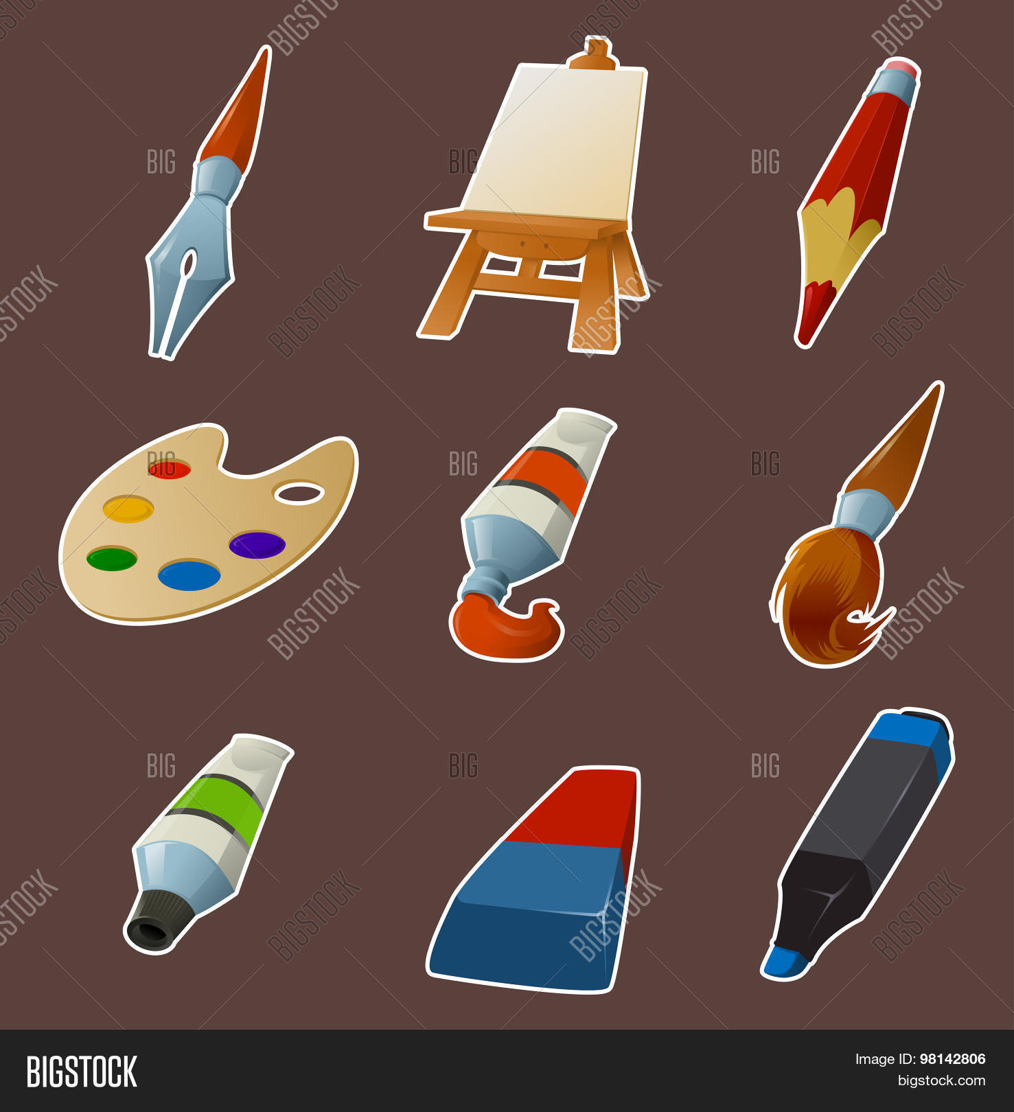 Collection Draw Icons Vector & Photo (Free Trial) | Bigstock