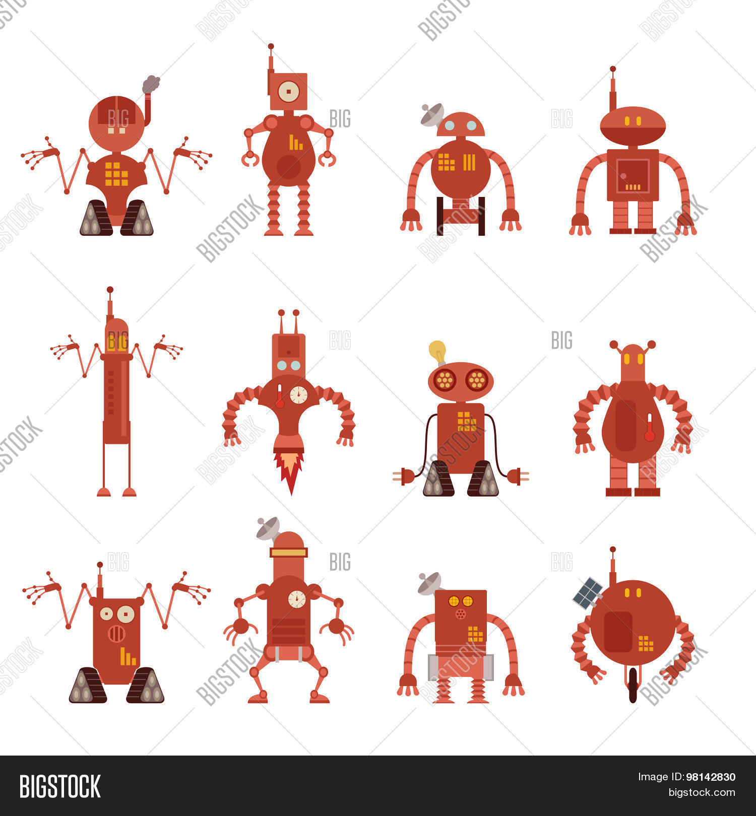 Collection Robot Vector & Photo (Free Trial) | Bigstock