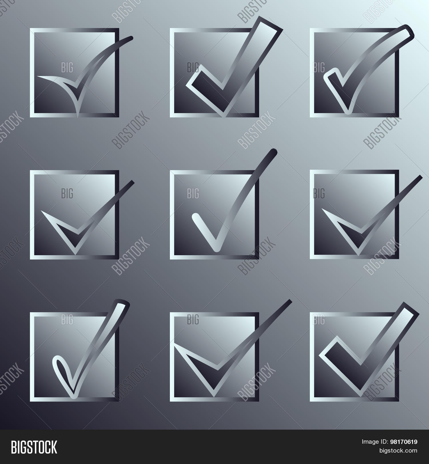 Vector Confirm Icons Vector & Photo (Free Trial) | Bigstock