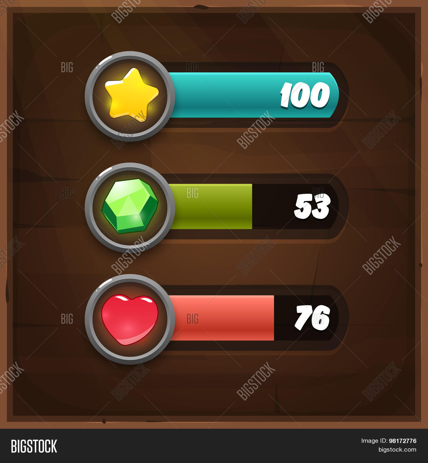 Game Resources Icons Vector & Photo (Free Trial) | Bigstock