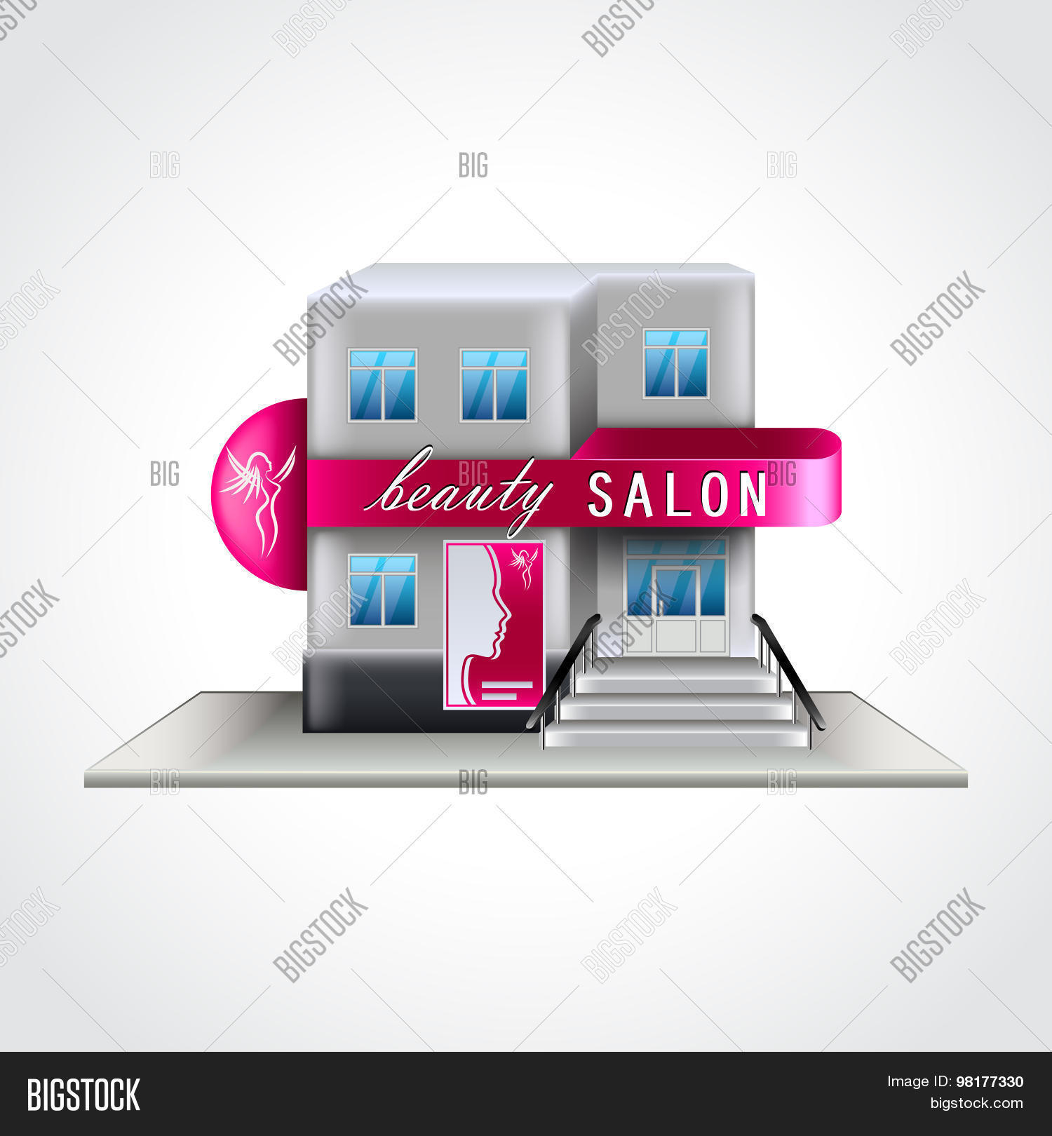 Beauty Salon Building Vector & Photo (Free Trial) | Bigstock