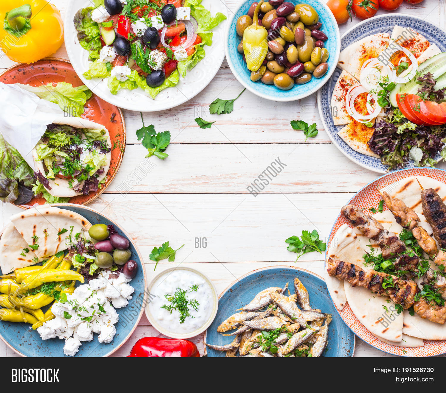Greek Food Background Image & Photo (Free Trial) | Bigstock