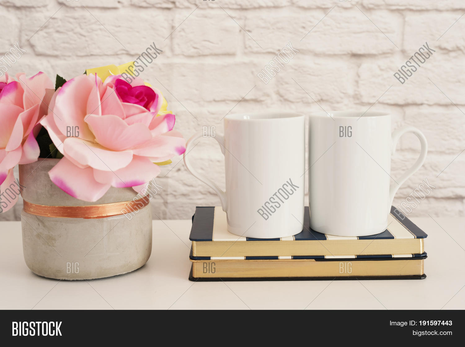 Two Mugs. White Mugs Image & Photo (Free Trial) | Bigstock