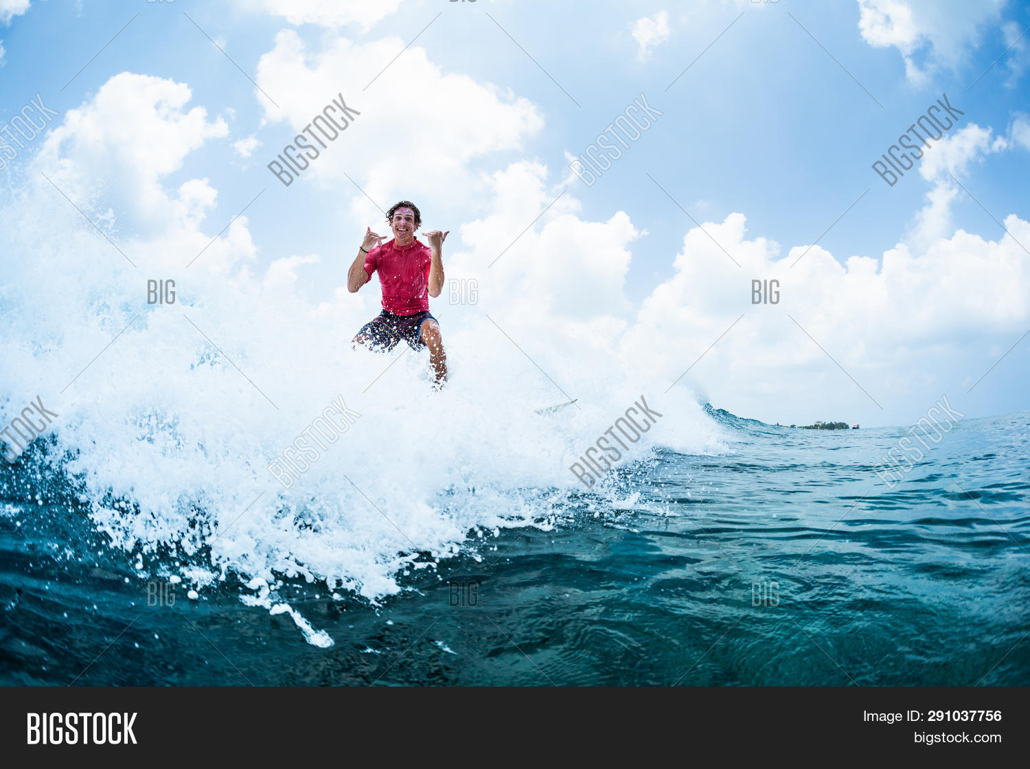 Happy Surfer Rides Image & Photo (Free Trial) | Bigstock
