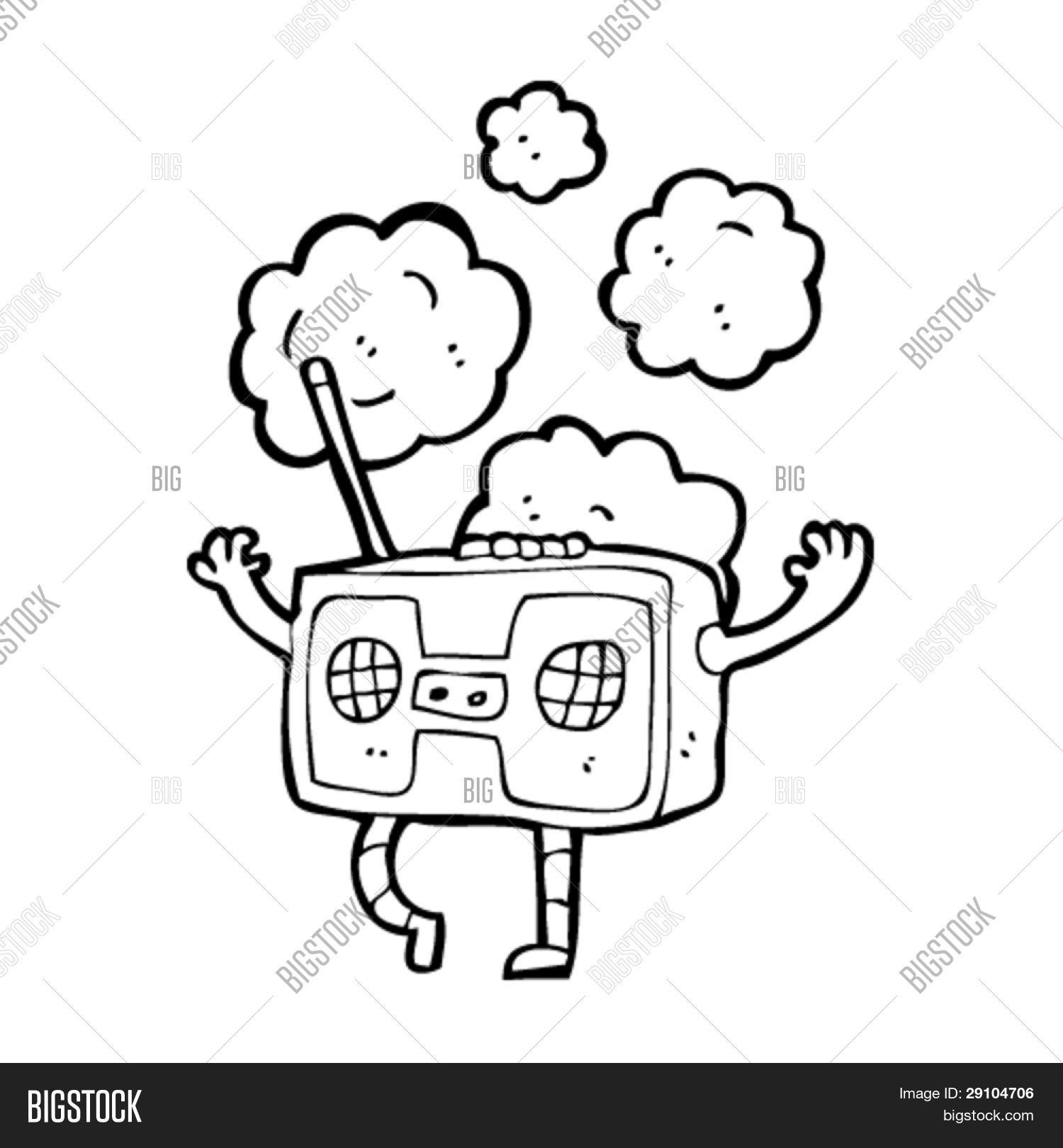 Old Radio Cartoon Vector & Photo (Free Trial) | Bigstock