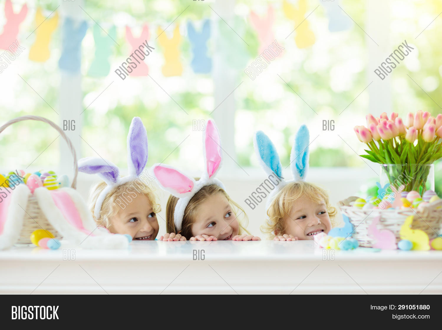 Kids On Easter Egg Image & Photo (Free Trial) | Bigstock