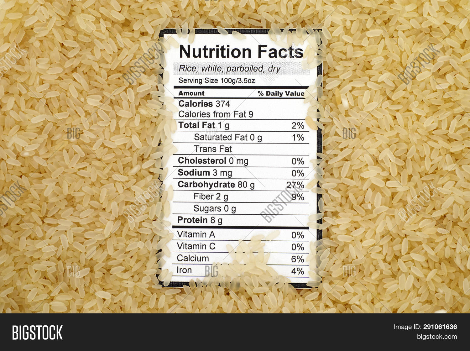Nutrition Facts Dry Image & Photo (Free Trial) | Bigstock
