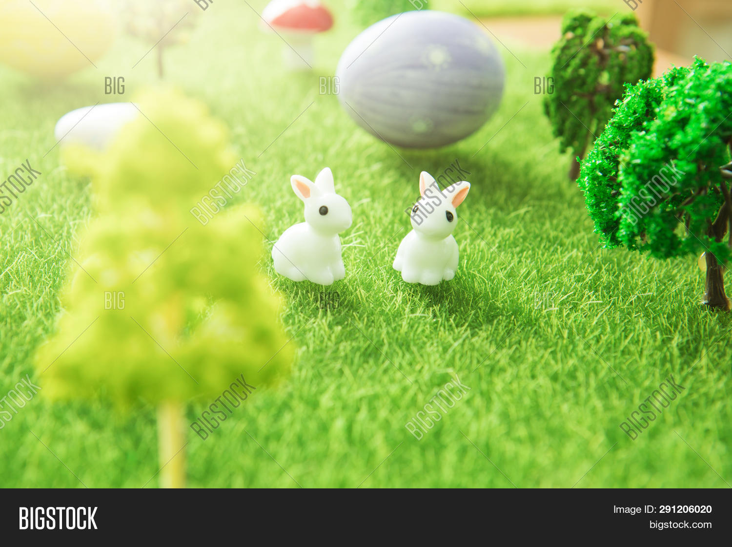 Two Child Rabbits Toys Image & Photo (Free Trial) | Bigstock