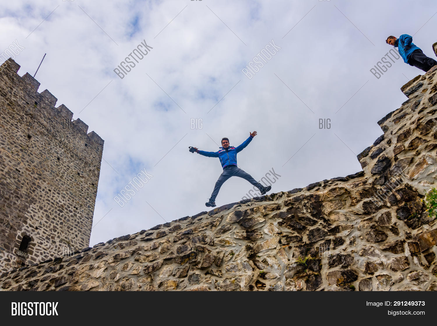 Guy Jumping On Top Image & Photo (Free Trial) | Bigstock