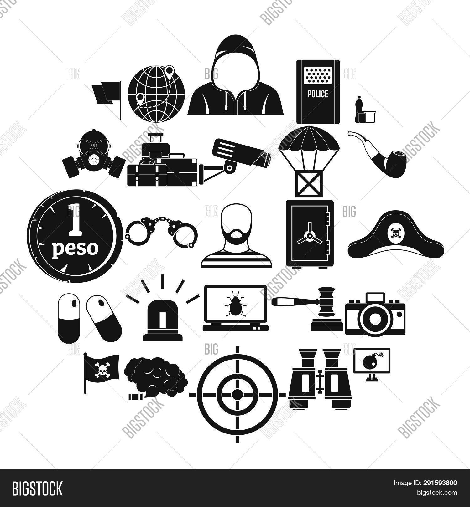 Offense Icons Set. Image & Photo (Free Trial) | Bigstock