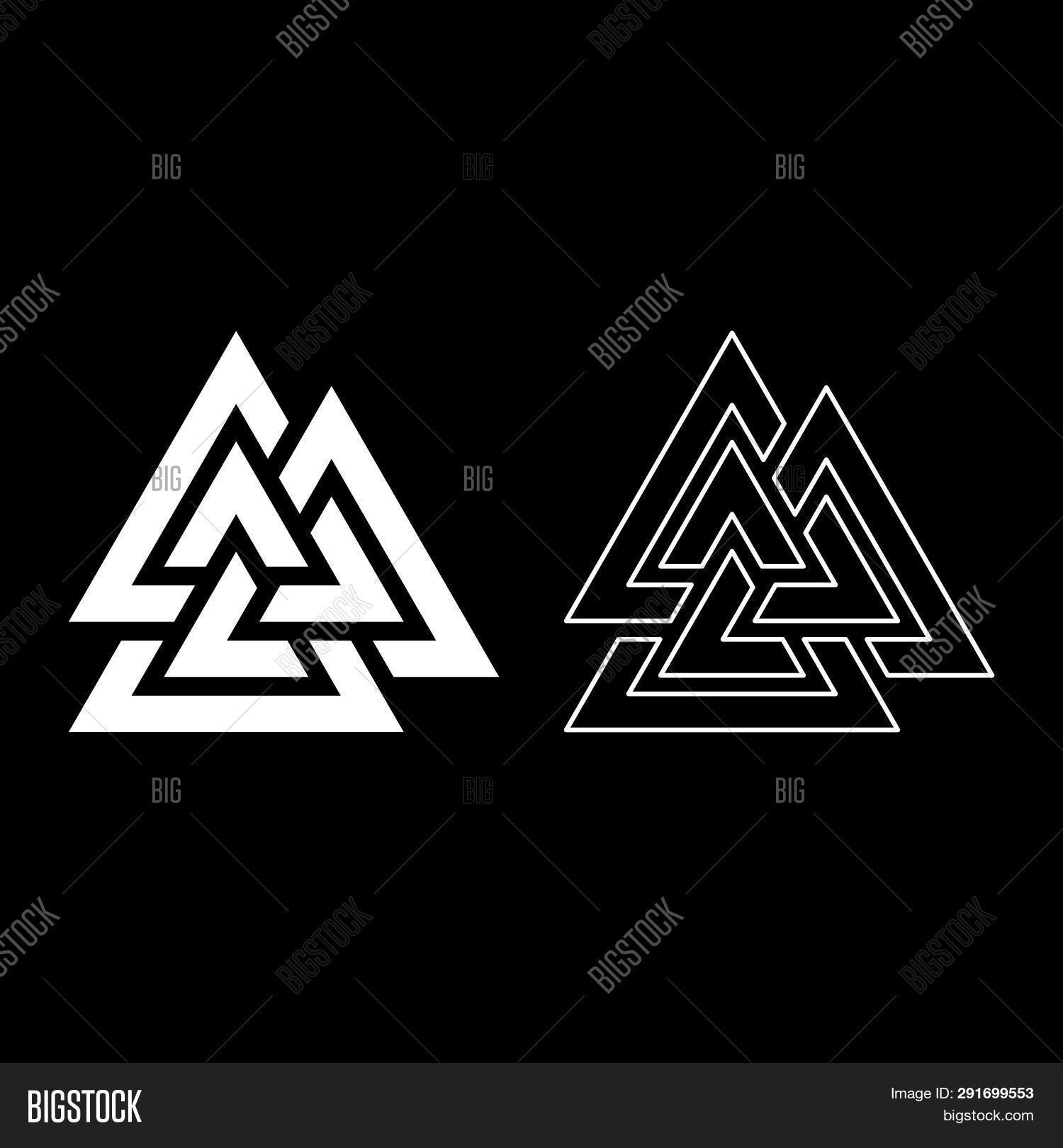 Valknut Symbol Icon Vector & Photo (Free Trial) | Bigstock