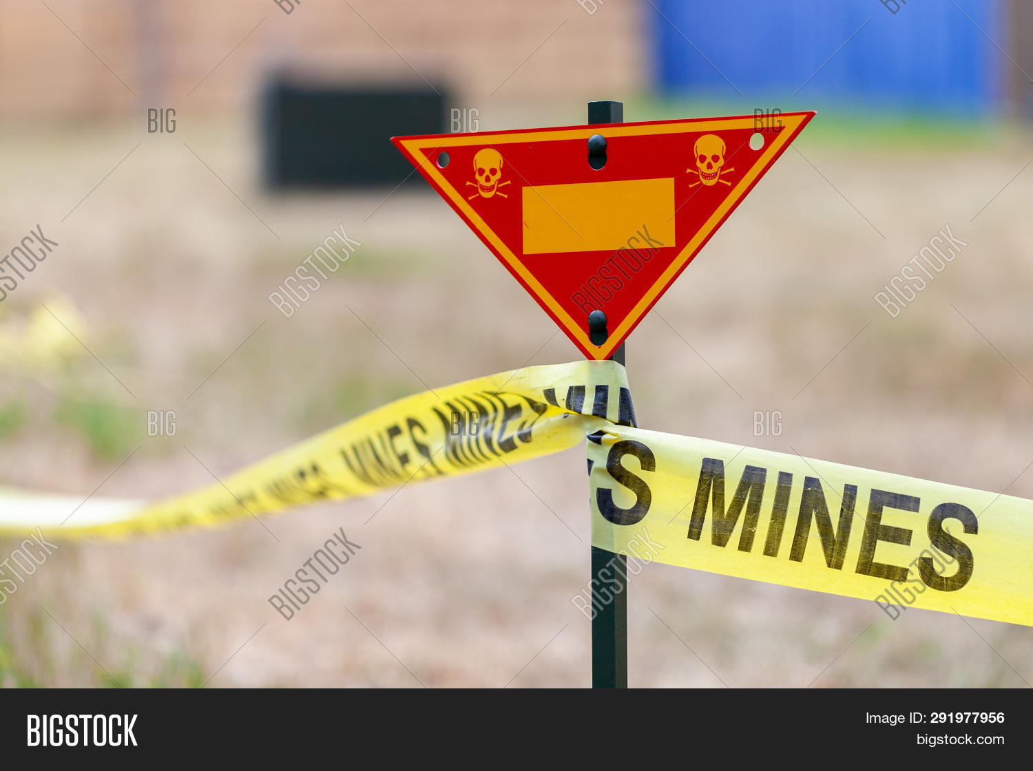 Land Mine Warning Sign Image & Photo (Free Trial) | Bigstock
