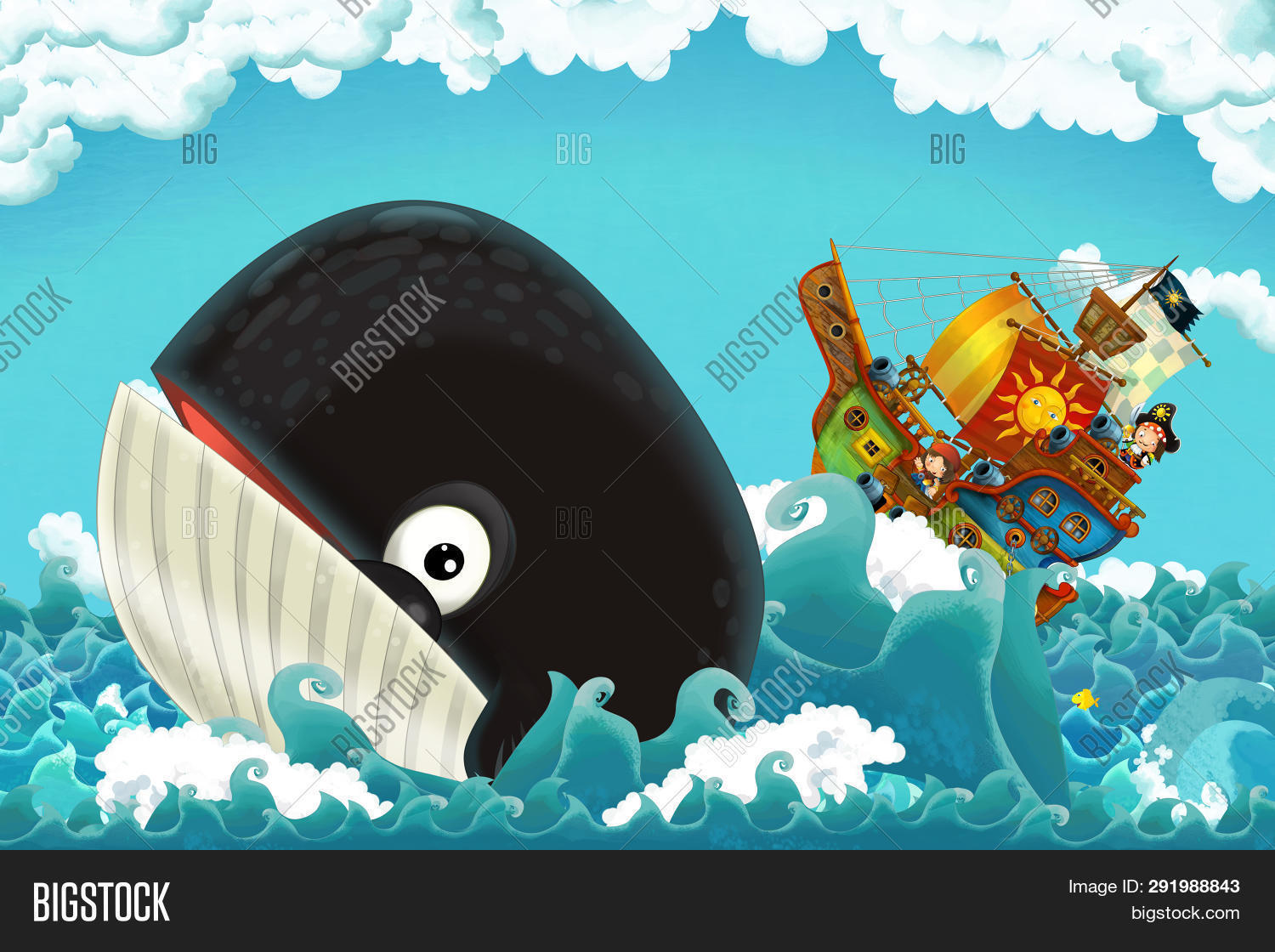 Cartoon Scene Pirate Image & Photo (Free Trial) | Bigstock